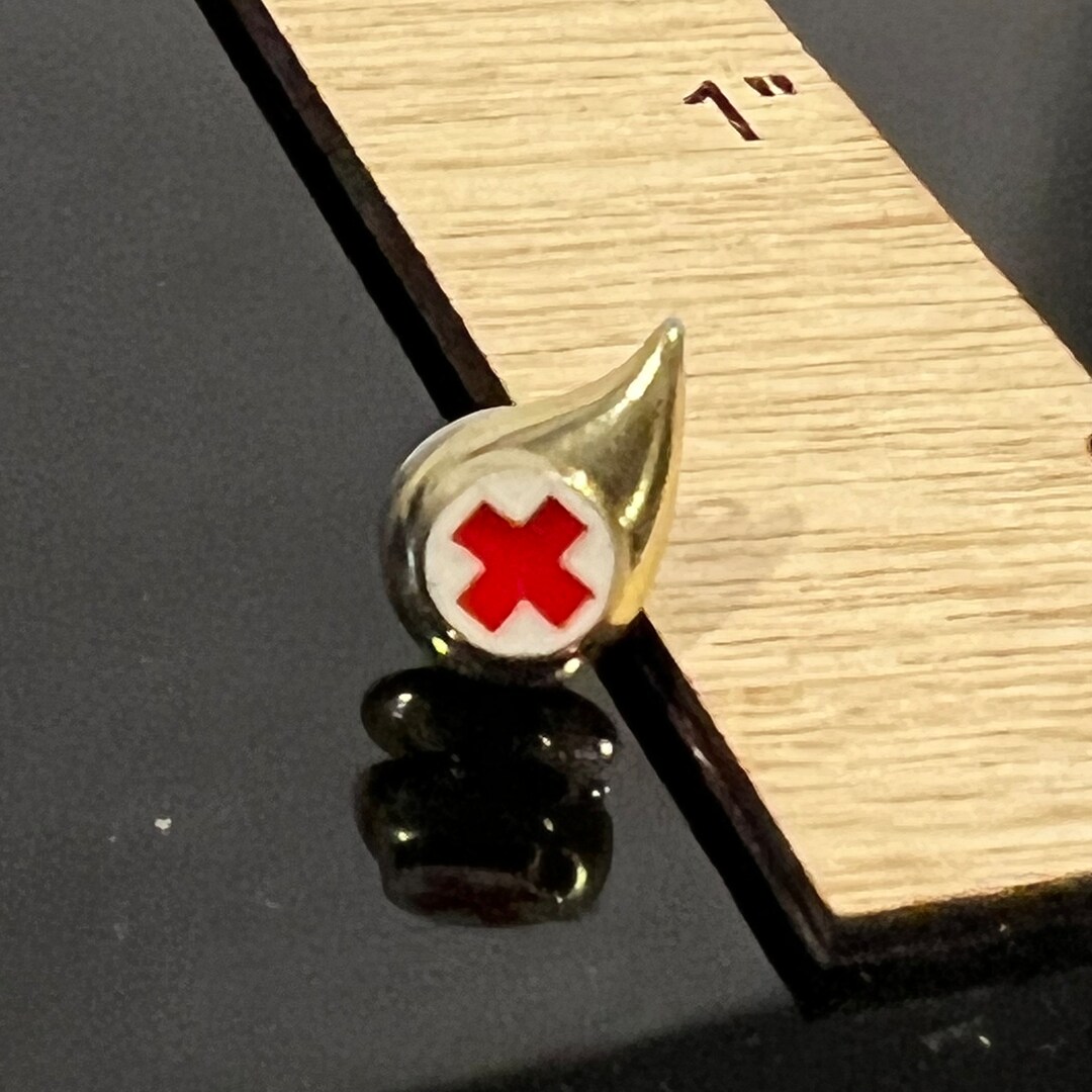 Vintage Gold Blood Donor Droplet Drop Lapel Pin - Etsy