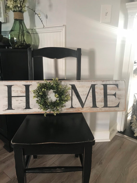 Home Distressed Wood Signs