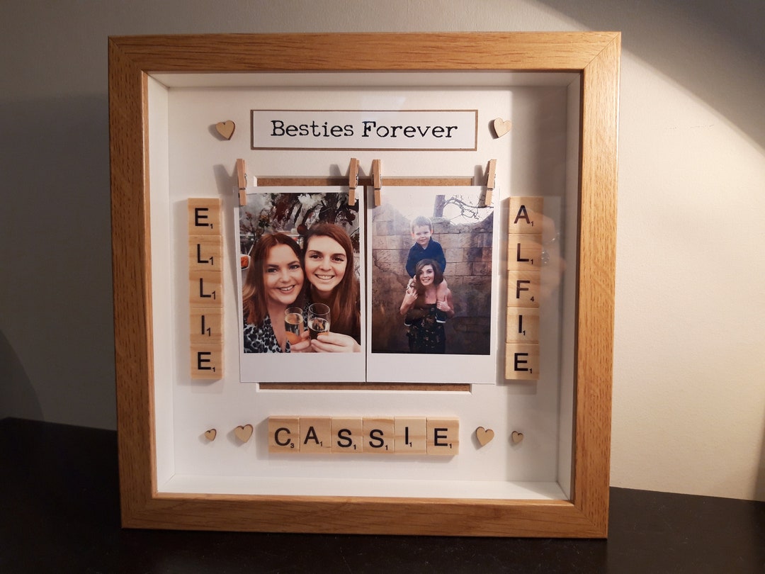 Handmade Personalised Scrabble Photo Frame for Mother's - Etsy