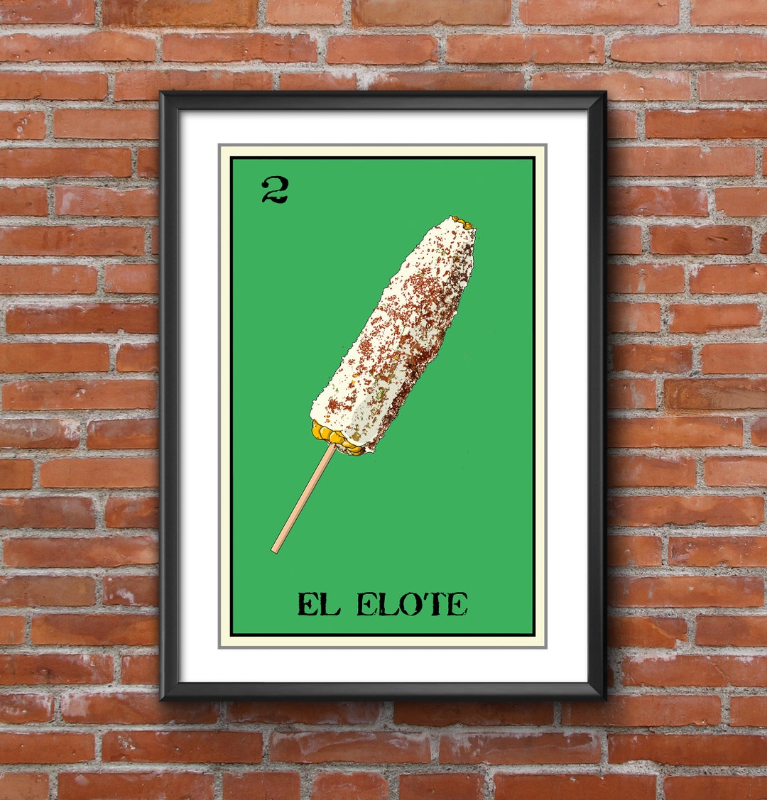 El Elote Ver. 2 on Cob loteria 13x19 Art Print,loteria Art,loteria ...