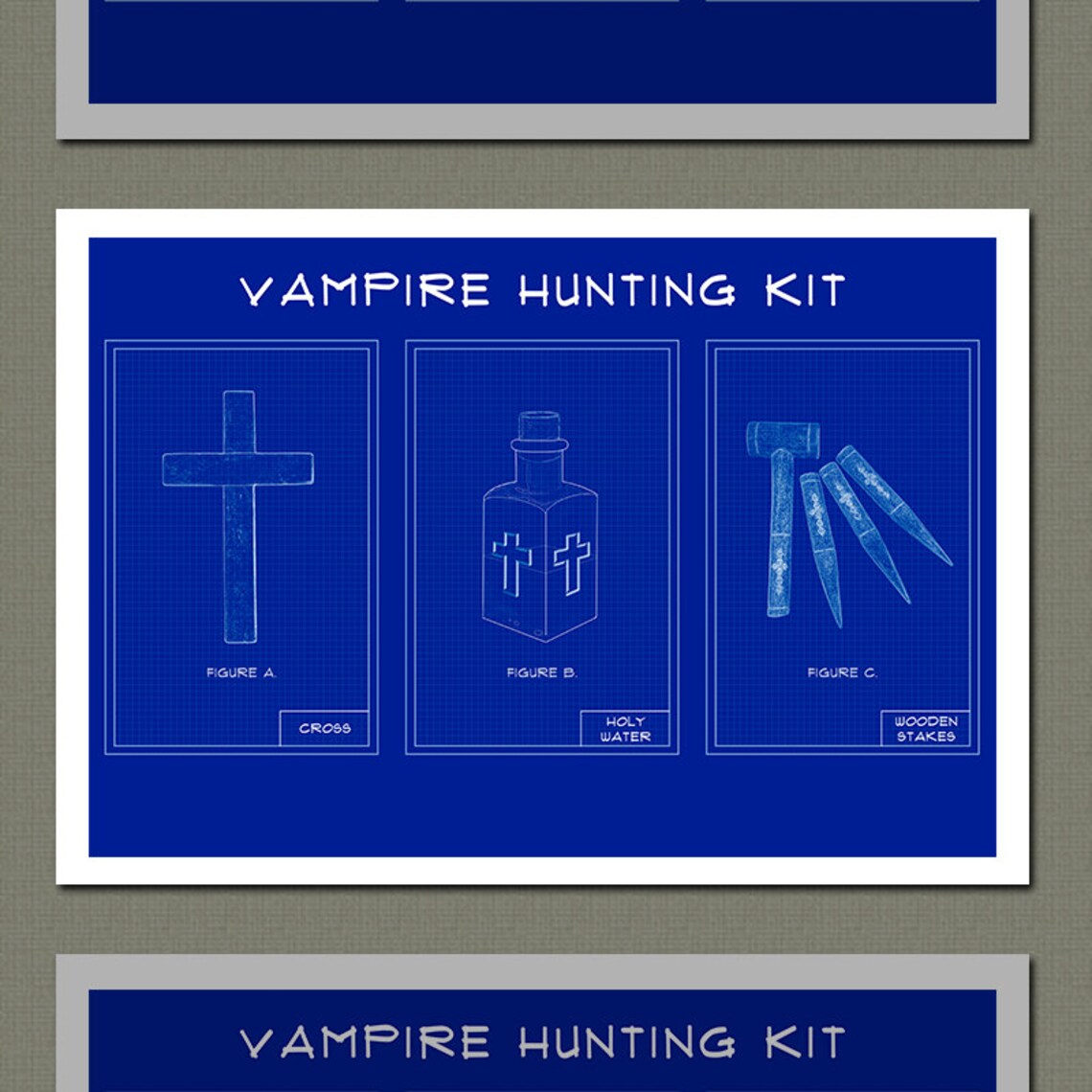 Vampire Hunter Blueprint 13x19 Art Printmatte paperarchival | Etsy