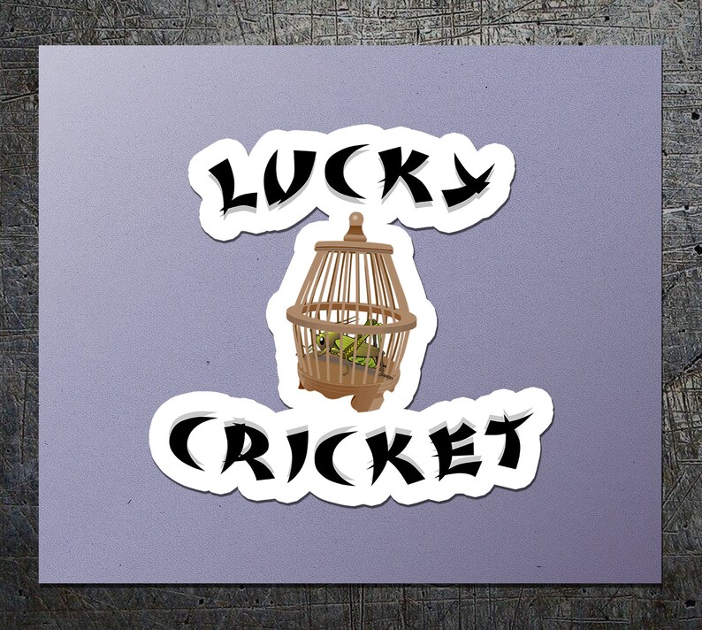 Lucky Cricket Vinyl Sticker Vinyl, , Free Shipping, Stickers,crickets ...