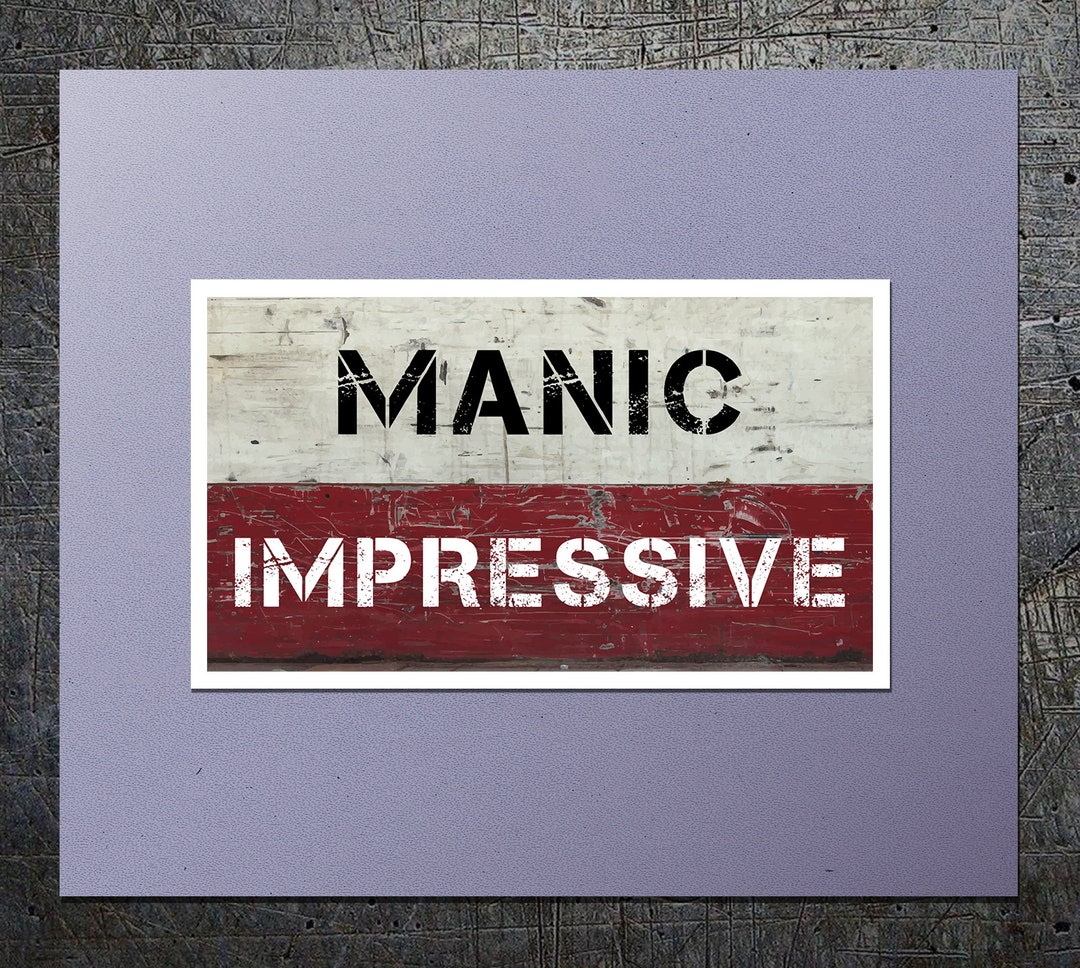 Manic Impressive Vinyl Sticker Vinyl, , Free Shipping, Stickers,bipolar ...