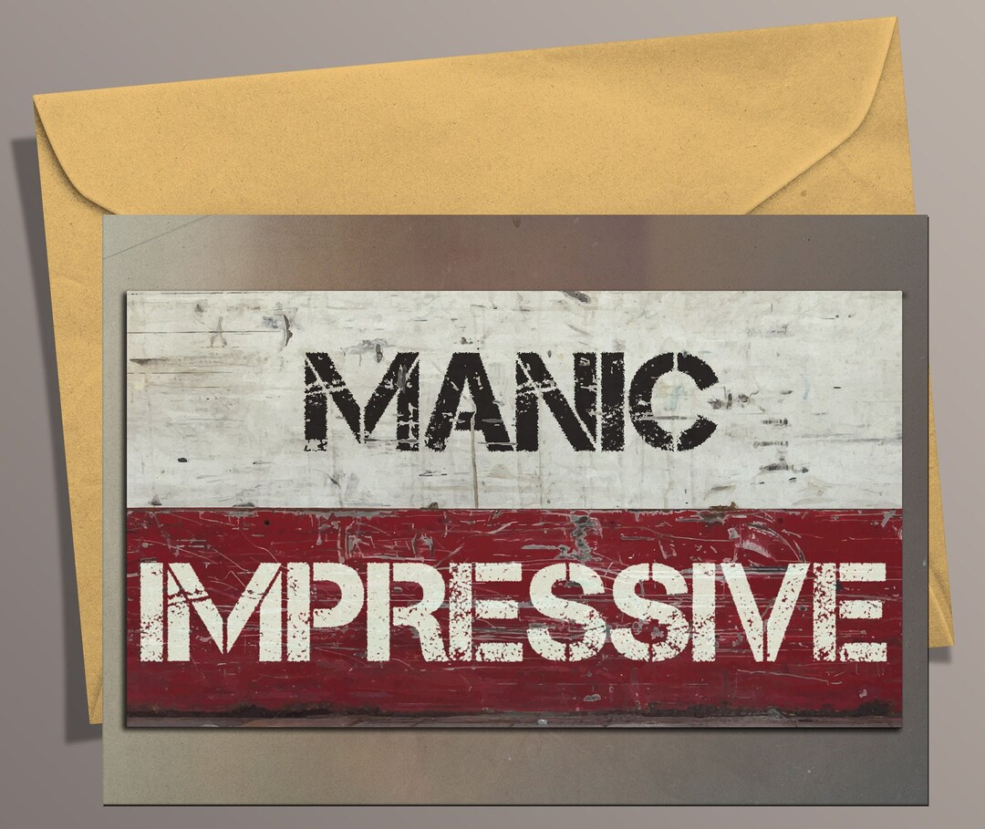 Manic Impressive Digital 5x7 PRINTABLE Greeting Card Print and Cut Eff ...