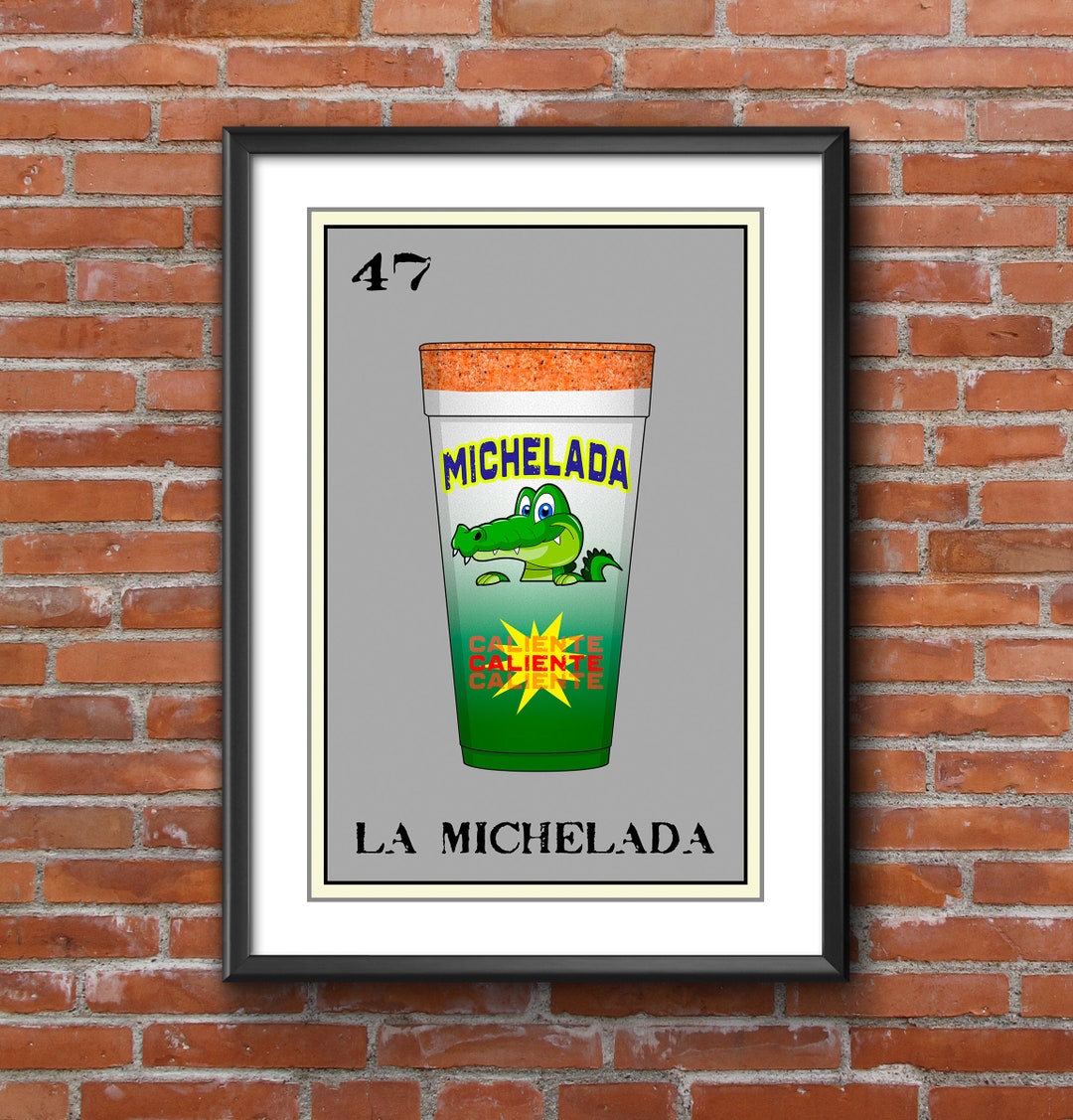 La Michelada Loteria 13x19 Art Print,loteria Art,loteria Print,wall Art ...