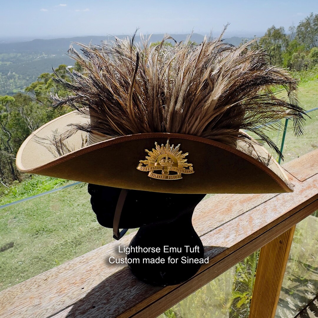 WW1 Lighthorsemen Slouch Hat Emu -kangaroo-plumes TUFT – CUSTOM Made ...