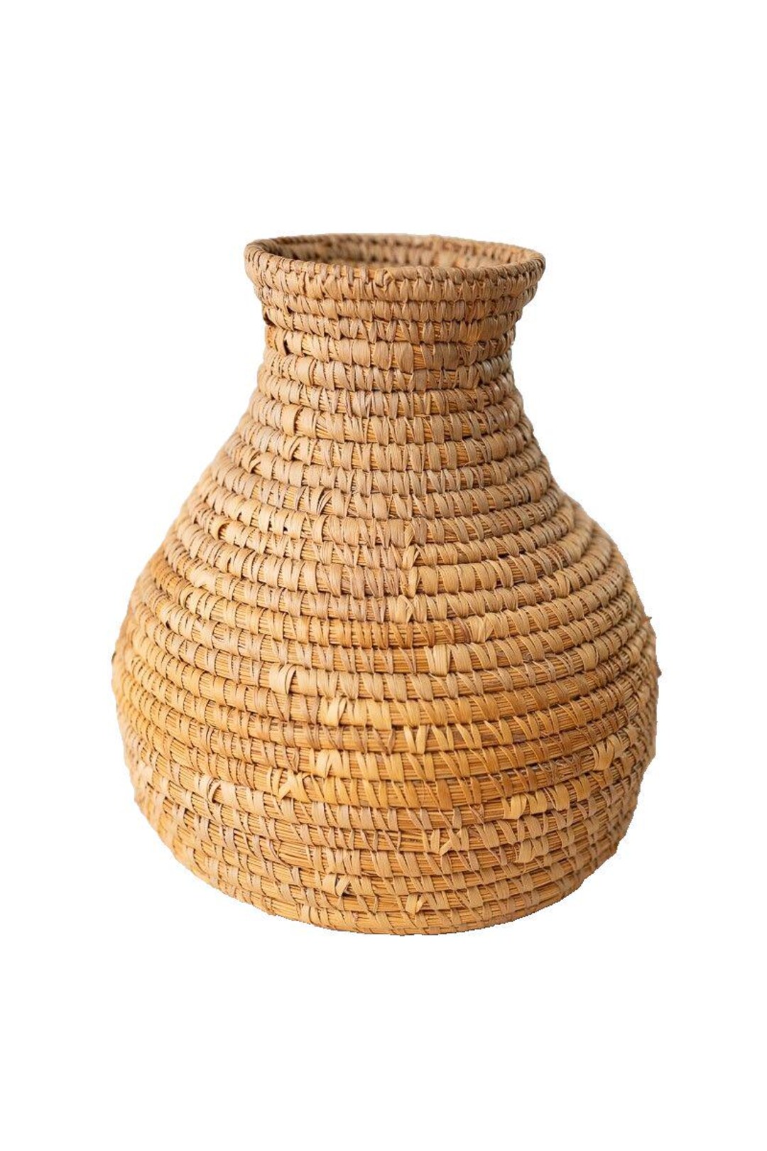 Vintage Native Woven Rattan Reed Basket *sun Fading - Etsy