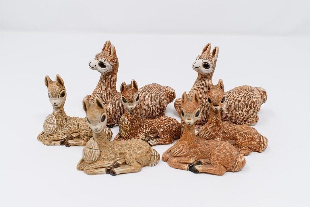 Llama Alpaca Lot of 7 Clay Ceramic Figurines Peru 2 Large 5 Small - Etsy
