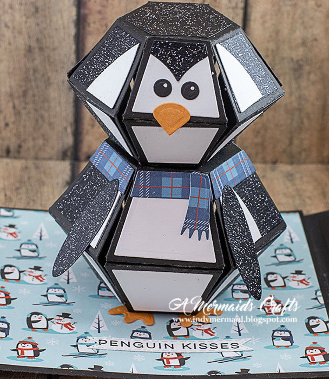 Fun Pop-up Penguin Happy Christmas Greeting Card - Etsy