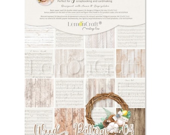 Lemoncraft Wood Patterns 3 A4 Scrapbook Paper Stack - Etsy