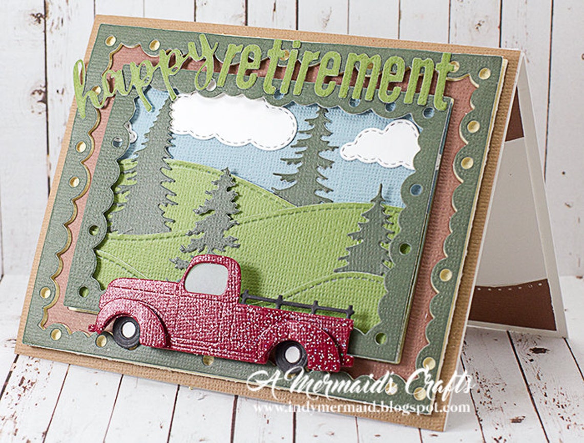 Masculine Happy Retirement Truck Scene Greeting Card | Etsy