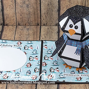 Fun Pop-up Penguin Happy Christmas Greeting Card - Etsy