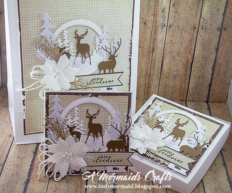 Shabby Chic Christmas Gift Set Bag, Box and Card - Etsy