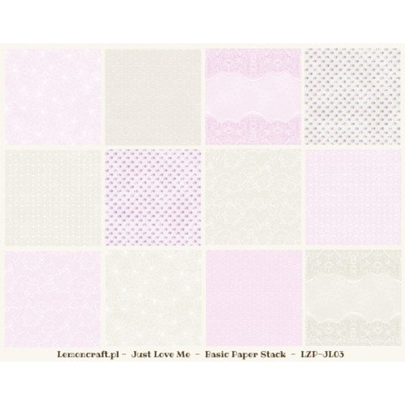 Lemoncraft Just Love Me Basic 12x12 Scrapbook Paper Stack - Etsy
