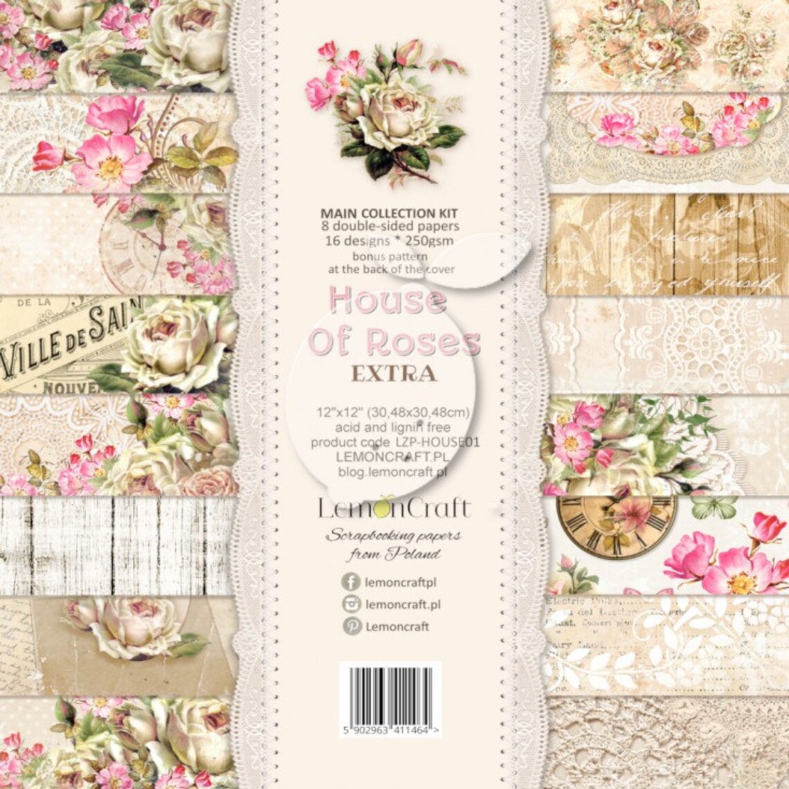 Lemoncraft House of Roses EXTRA 12x12 Scrapbook Paper Stack - Etsy