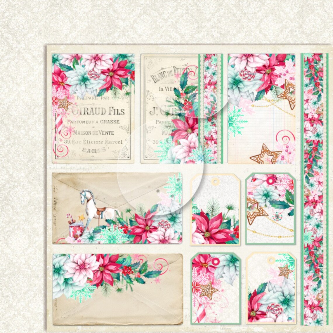 Lemoncraft Joy to the World 12x12 Scrapbook Paper Stack | Etsy