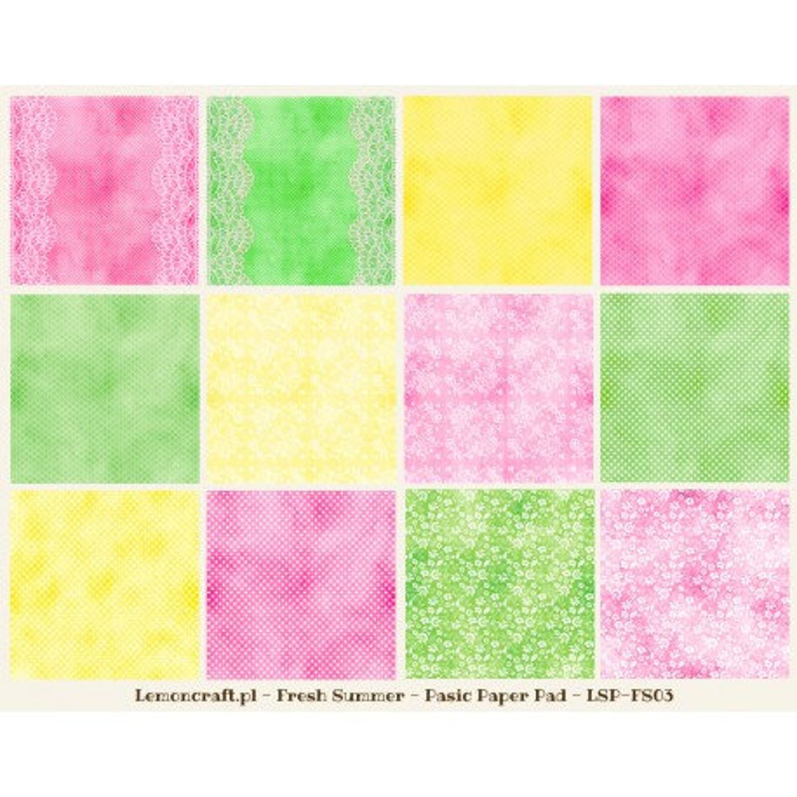 Lemoncraft Fresh Summer Basic 12x12 Scrapbook Paper Stack - Etsy
