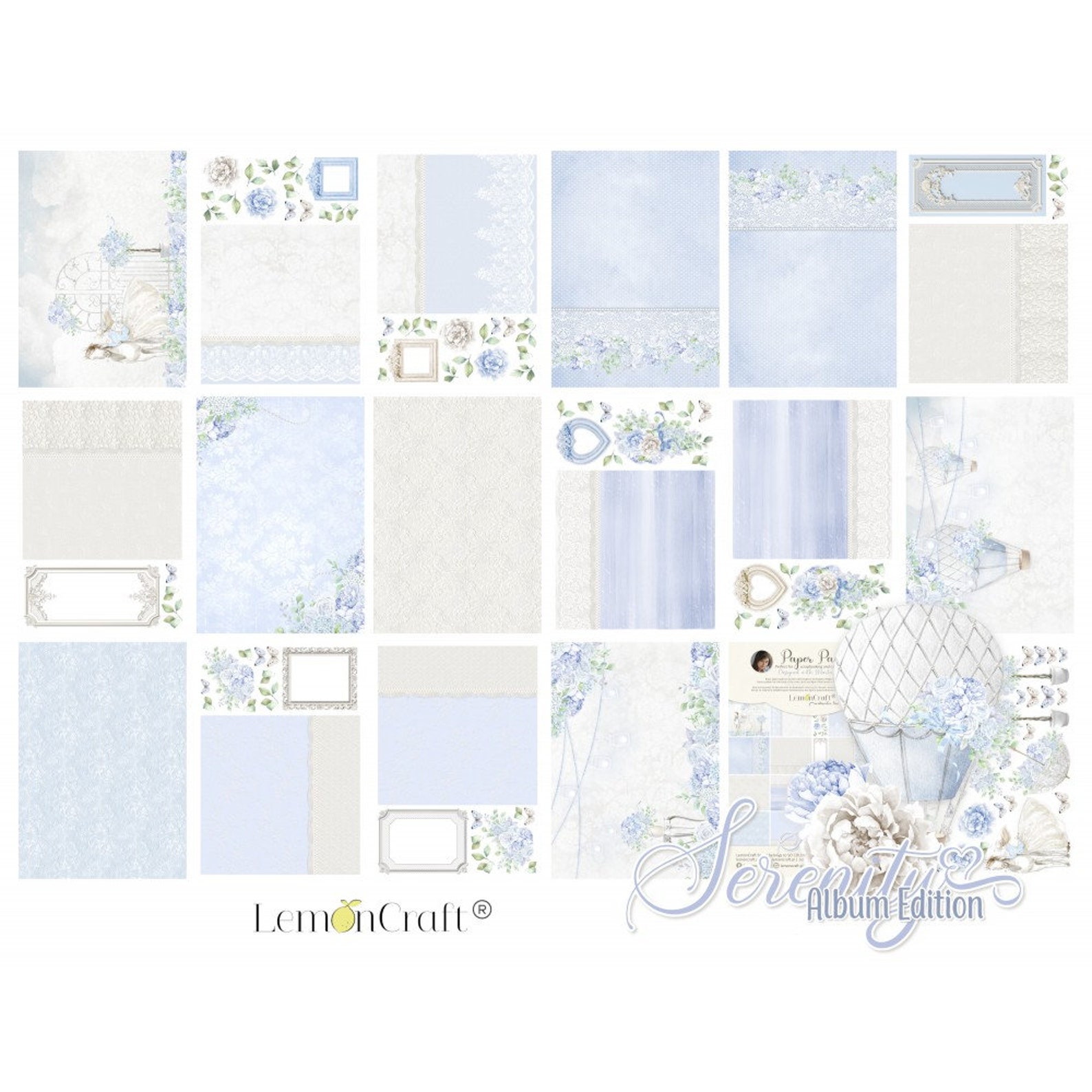 Lemoncraft Serenity Album Edition A4 Scrapbook Paper Stack | Etsy