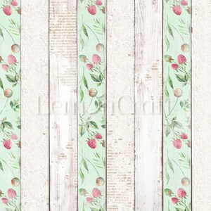 Lemoncraft Raspberry Garden 03 12x12 Single Image Sheet - Etsy