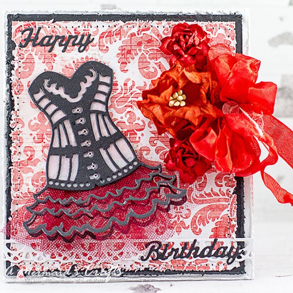 Corset Birthday Card - Etsy
