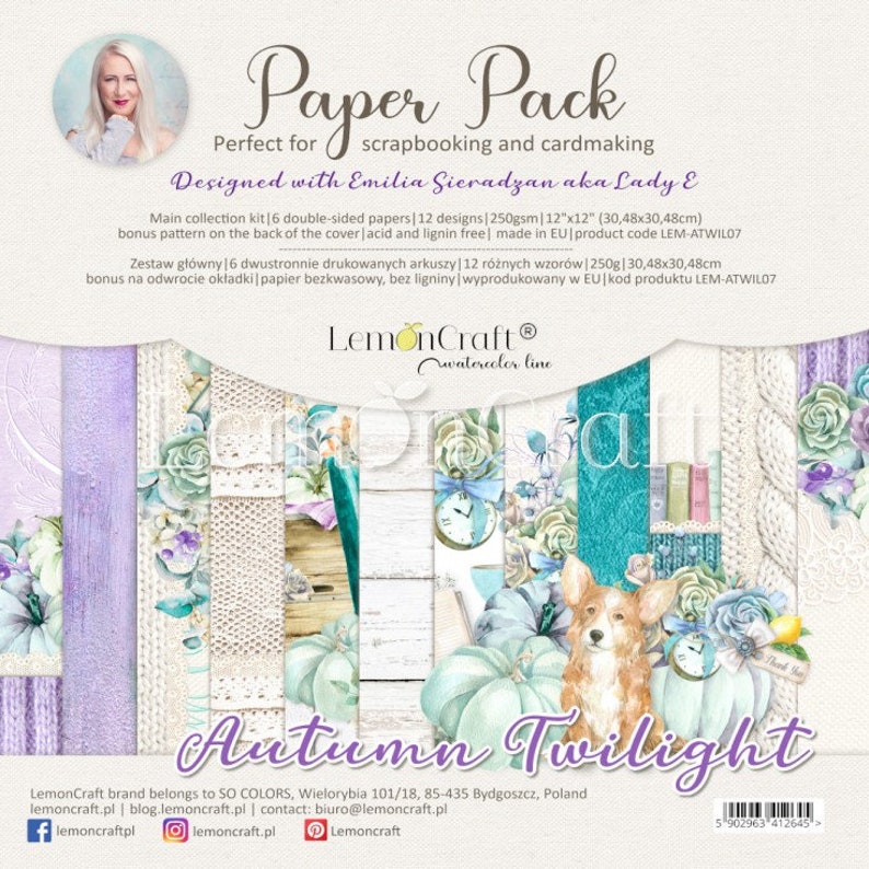 Lemoncraft Autumn Twilight 12x12 Scrapbook Paper Stack - Etsy