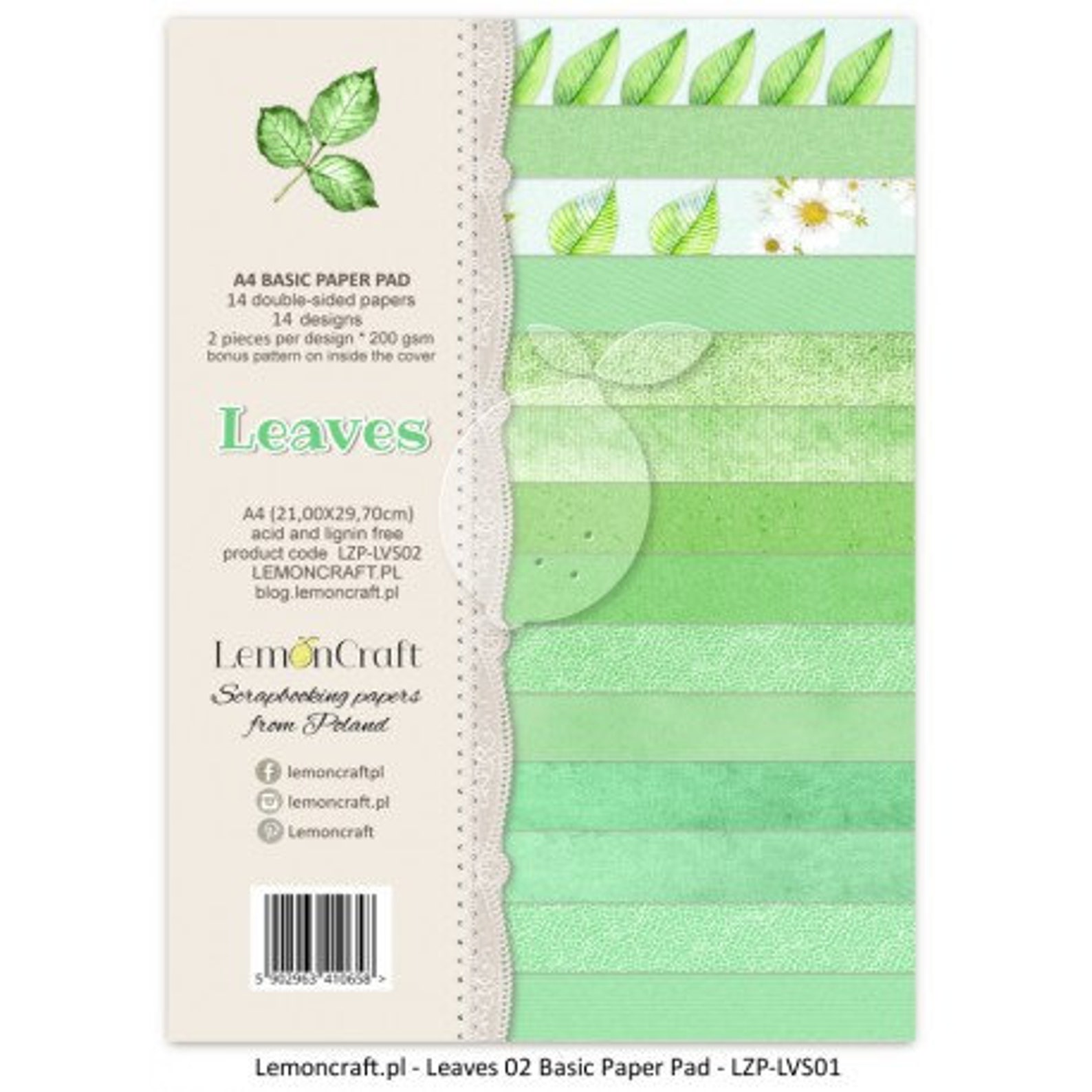 Lemoncraft Leaves 2 A4 Designer Scrapbook Paper - Etsy