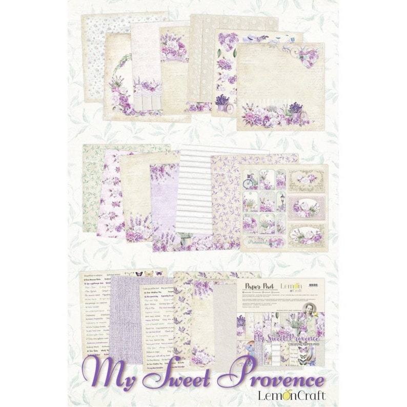 Lemoncraft My Sweet Provence 12x12 Creative Paper Pad | Etsy