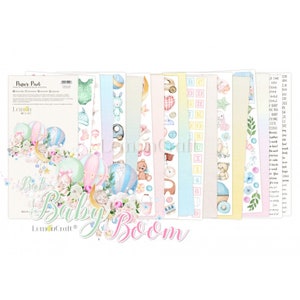 Lemoncraft Baby Boom 12x6 Scrapbook Paper With Elements for Fussy ...