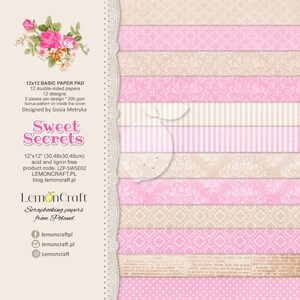 Lemoncraft Sweet Secrets Basic 12x12 Scrapbook Paper Stack - Etsy
