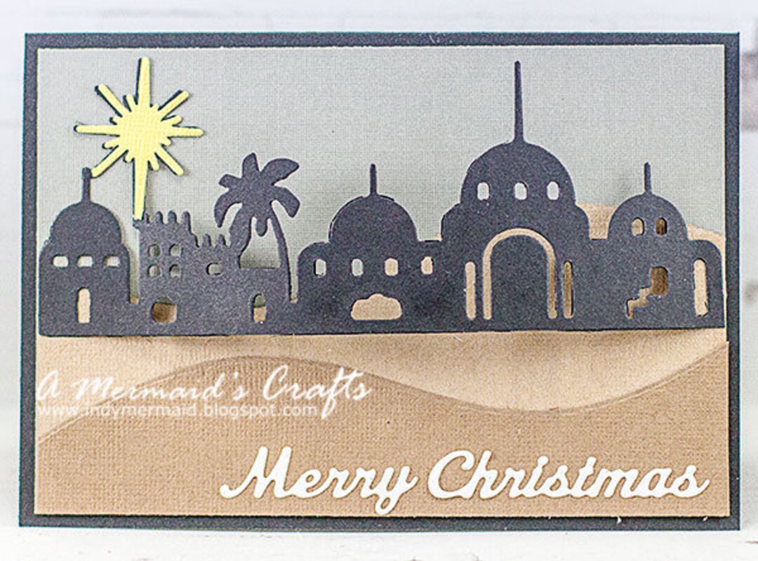 Merry Christmas Bethlehem Scene Greeting Card - Etsy