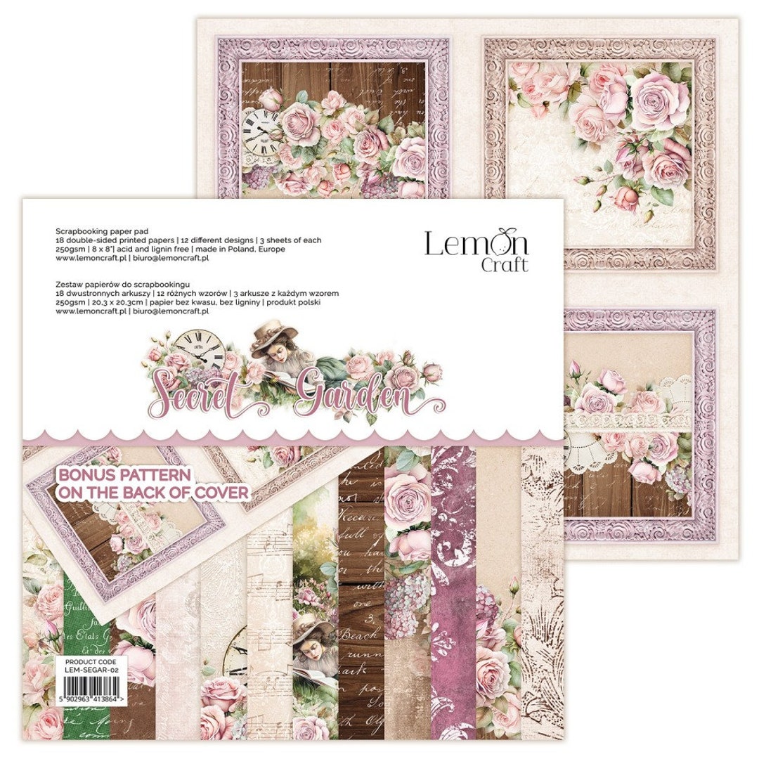 Lemoncraft Secret Garden 8x8 Scrapbook Paper Stack - Etsy