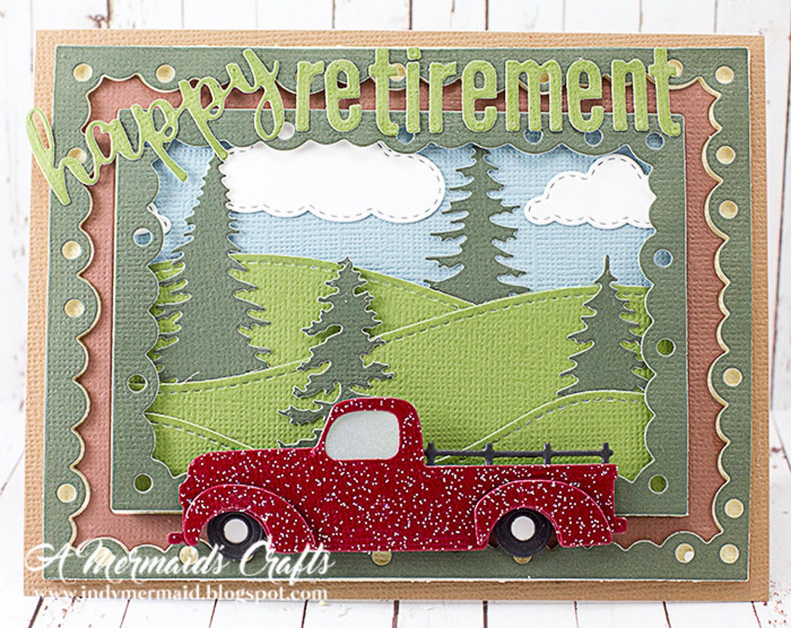 Masculine Happy Retirement Truck Scene Greeting Card | Etsy