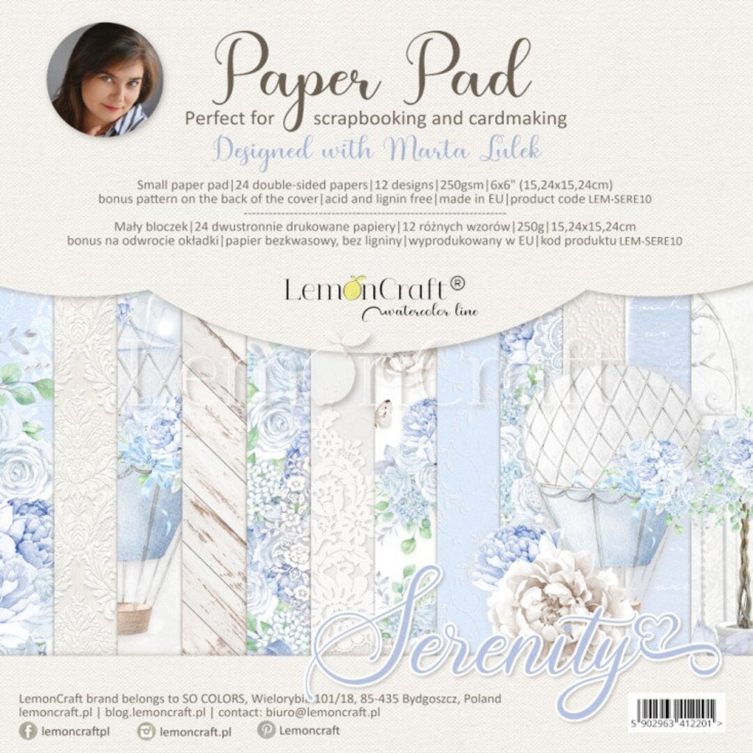 Lemoncraft Serenity 6x6 Designer Scrapbook Paper - Etsy