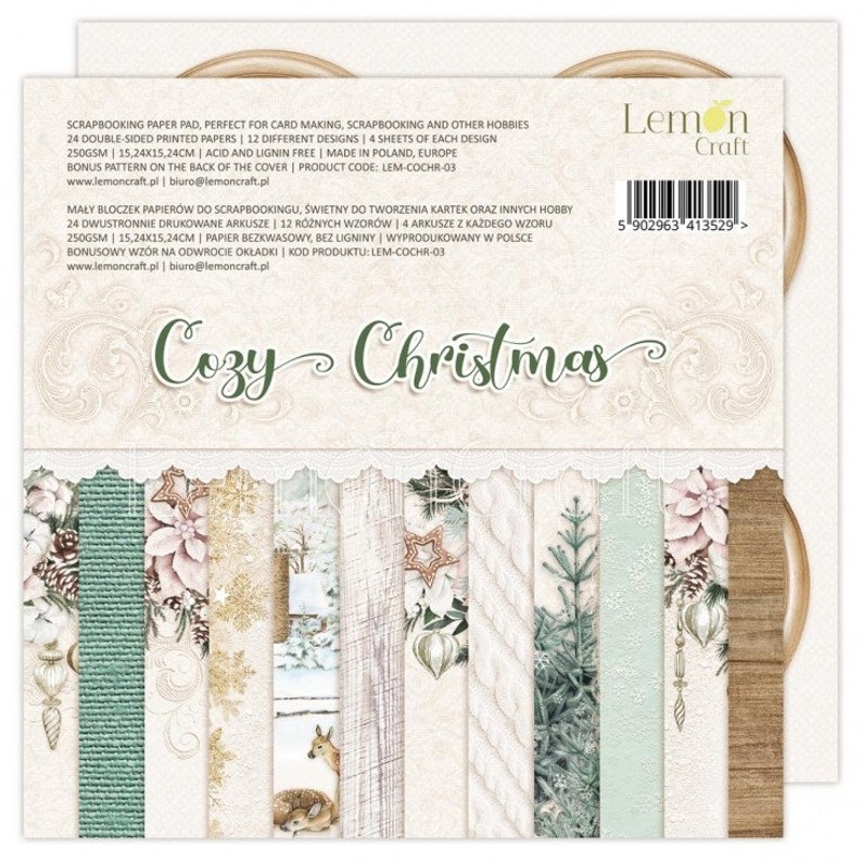 Lemoncraft Cozy Christmas 6x6 Designer Scrapbook Paper - Etsy