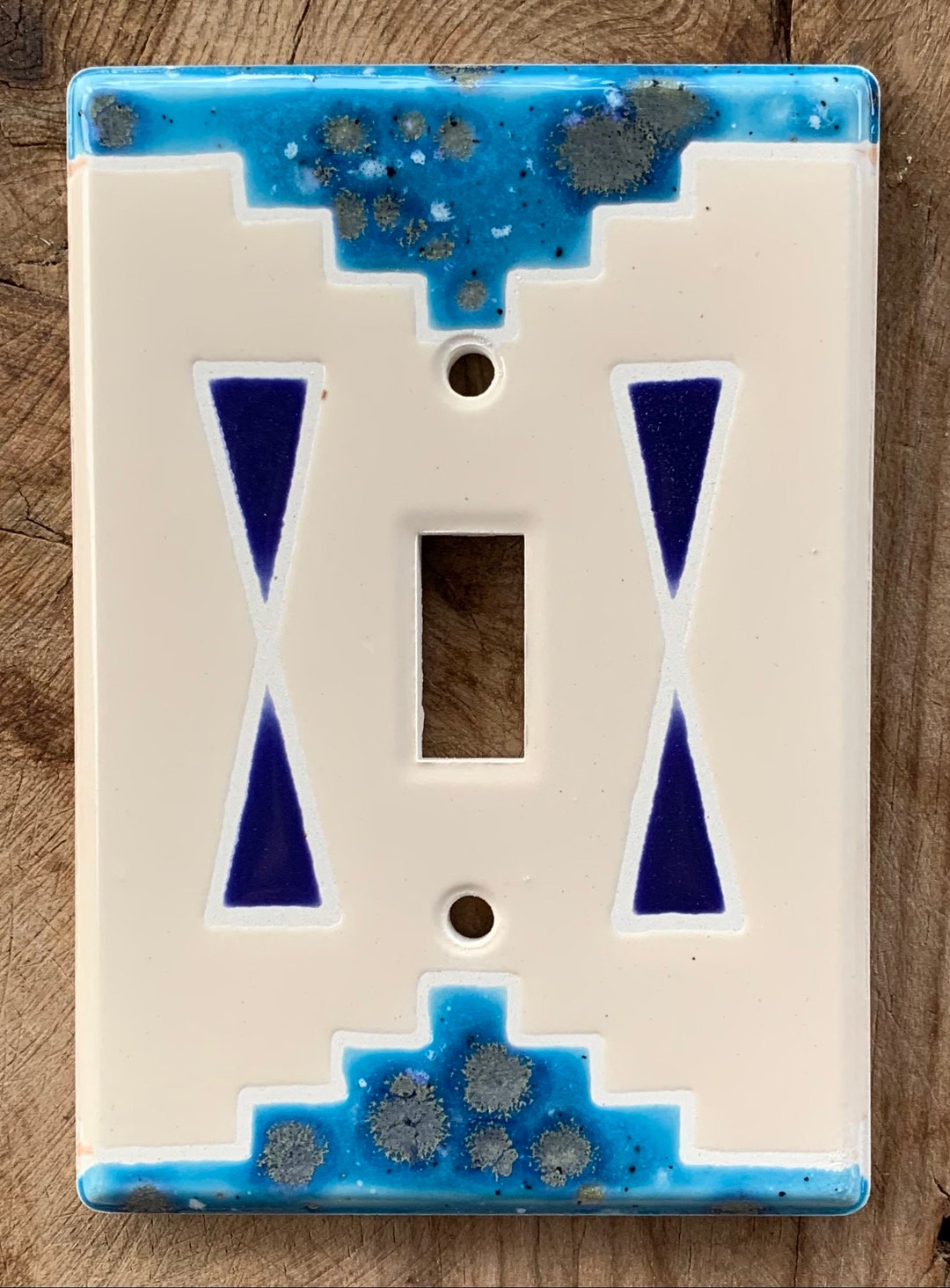 Light Switch Cover, Blue Chevron Blanket Design, Switch Plate Cover - Etsy