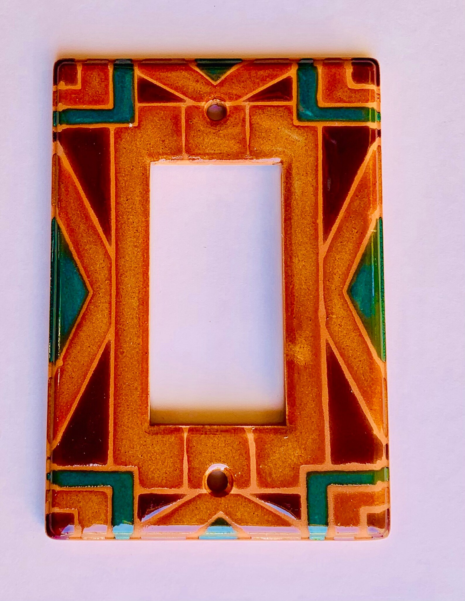 Light Switch Coverings Painted, Blanket, Brown & Green, Southwest ...