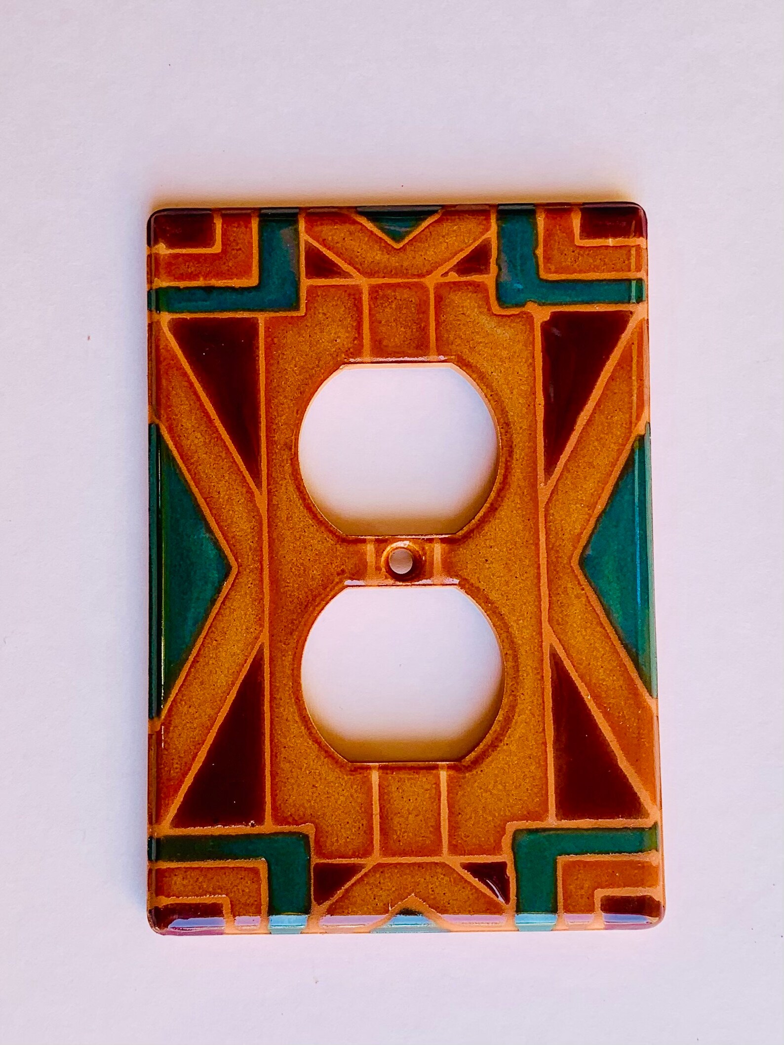 Light Switch Coverings Painted, Blanket, Brown & Green, Southwest ...