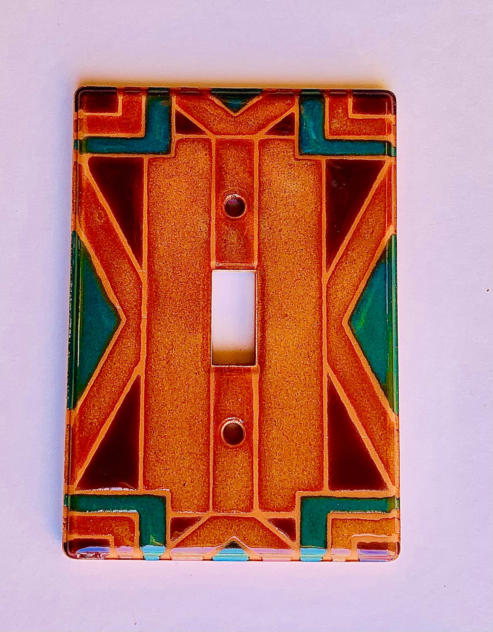 Light Switch Coverings Painted, Blanket, Brown & Green, Southwest ...