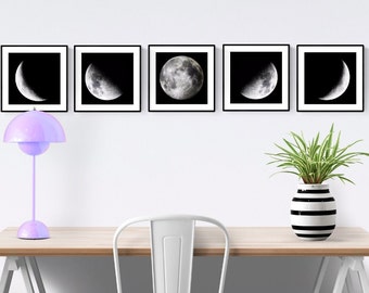 Moon Phases Wall Art - Etsy