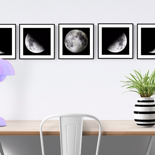 Moon Phases Wall Art - Etsy