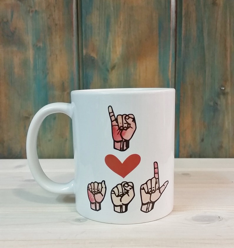 ASL Mug Sign Language Mug ASL Gifts I Love Sign Language - Etsy