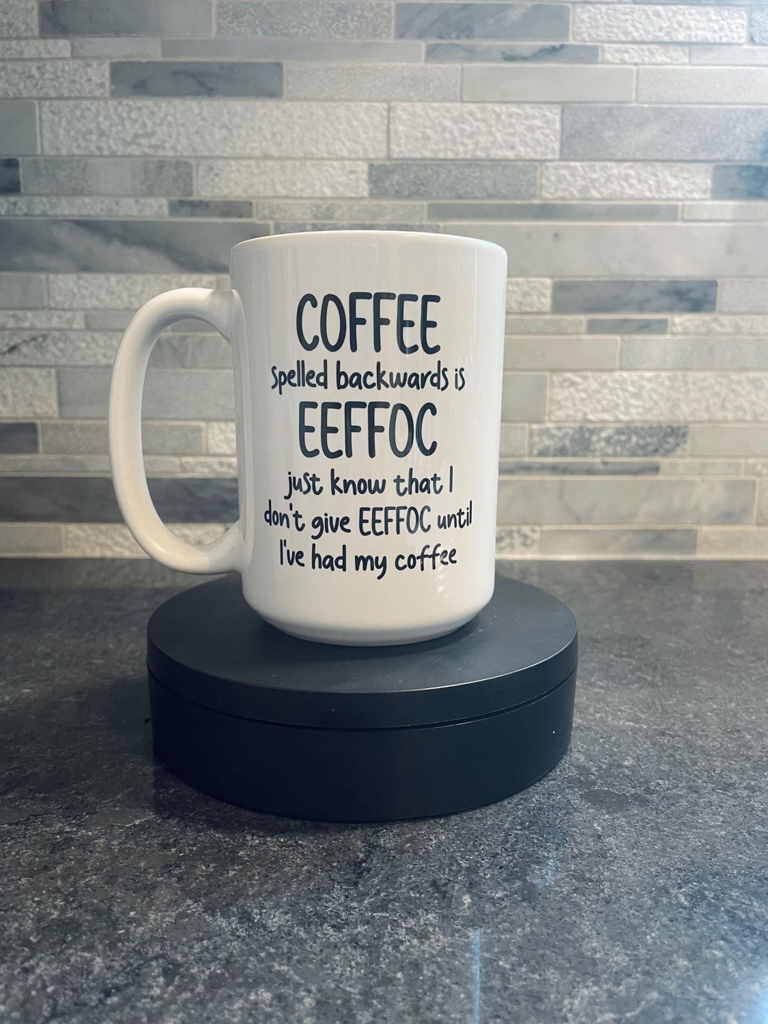 Funny Coffee Mug: Eeffoc Backwards, Dishwasher Safe - Etsy