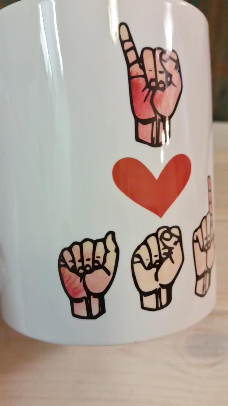 ASL Mug Sign Language Mug ASL Gifts I Love Sign Language - Etsy