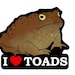 I LOVE TOADS STICKER, Toad Bumper Sticker, American Toad Vinyl Sticker ...