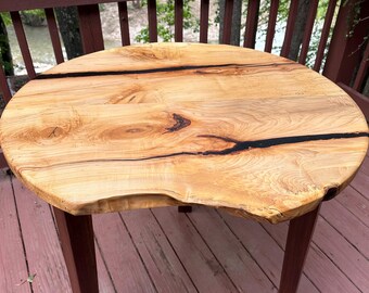Spalted Maple Coffee Table With Walnut Base, Live Edge Coffee Table ...
