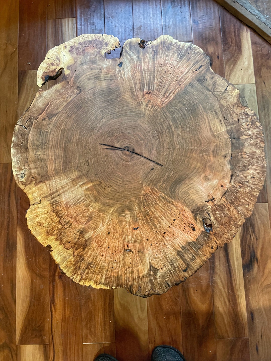 Burled Maple Round Coffee Table, Side Table or End Table - Etsy