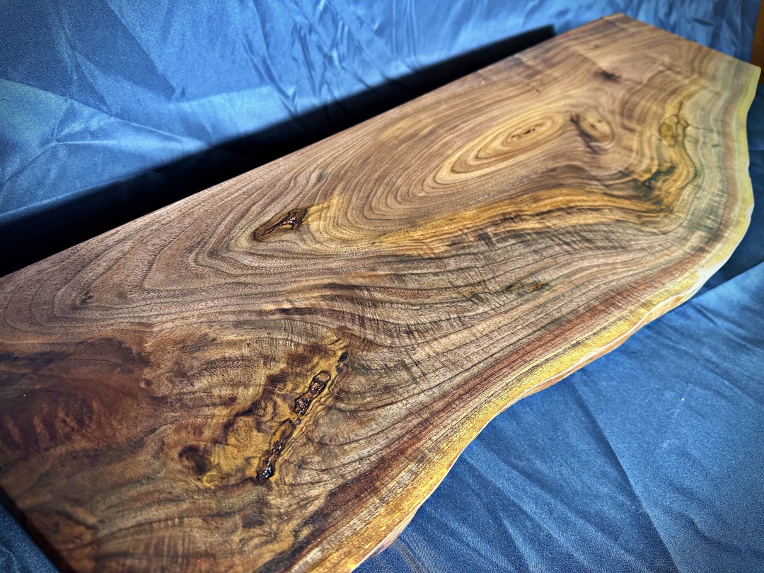 Live Edge Black Walnut Tabletop - Choose Leg Option, Ambrosia Maple ...