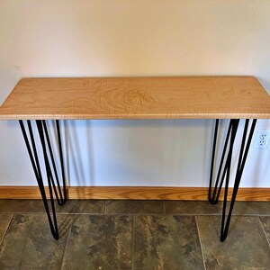 Appalachian Curly Maple Entryway Table, Unique Wood End Table, Side ...