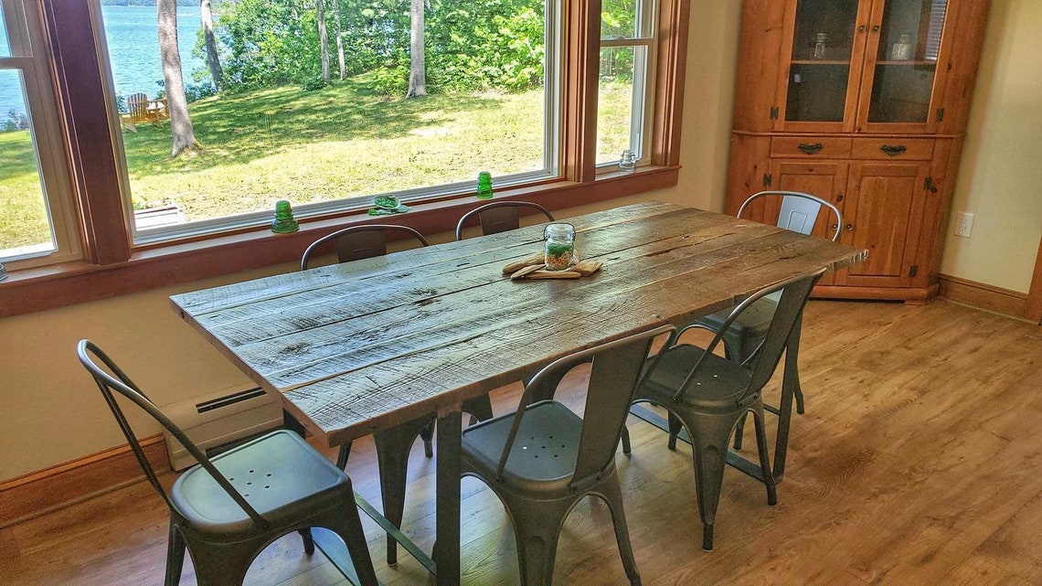 Appalachian Barnwood Dining Table, Rustic Dining Table, Industrial ...