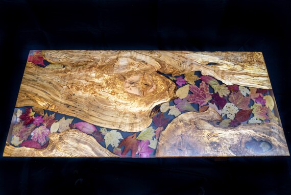 Spalted Maple X Fall Foliage Desk 2/7 - Etsy